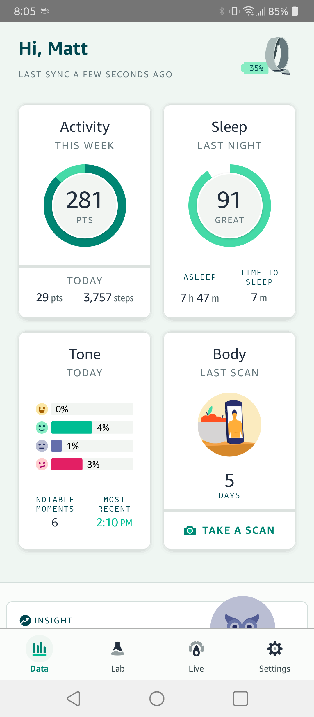 Amazon Halo Review - Matt Sweetwood Fitness Band